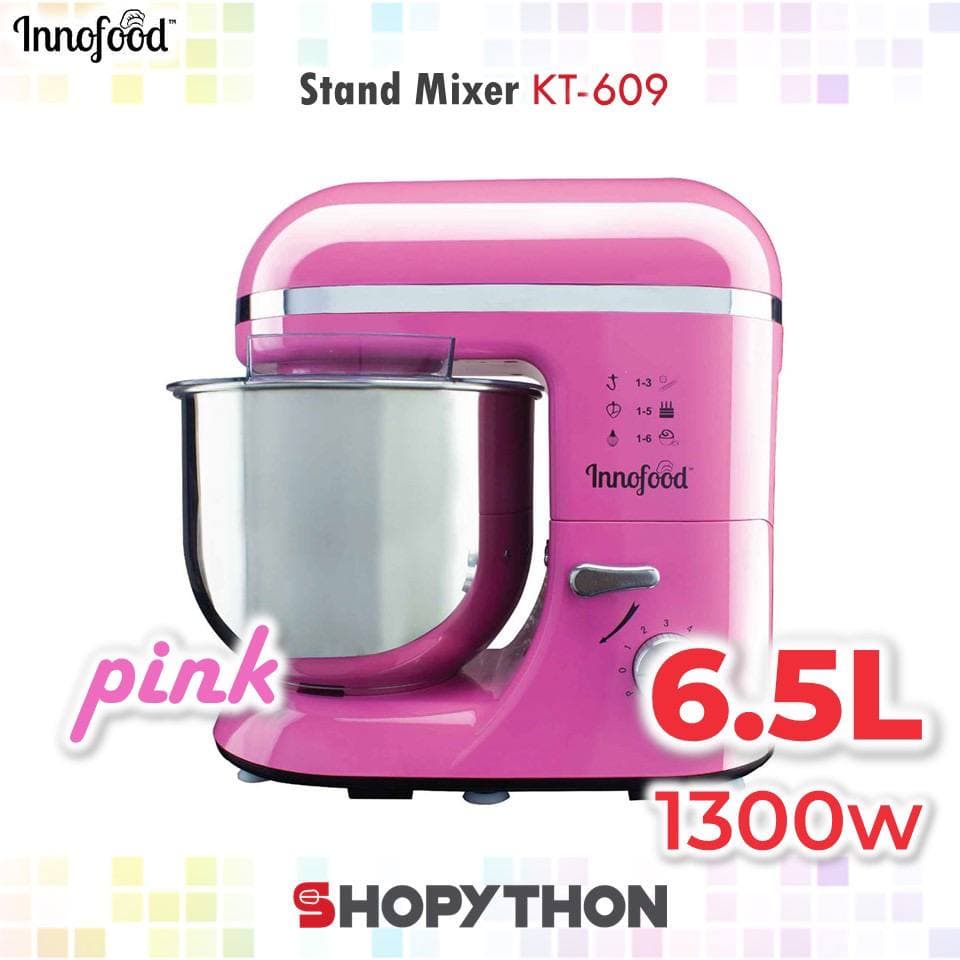 INNOFOOD KT609 Stand Mixer 6.5 Liter KT-609 KT-609S 6.5L PINK | Shopee Malaysia