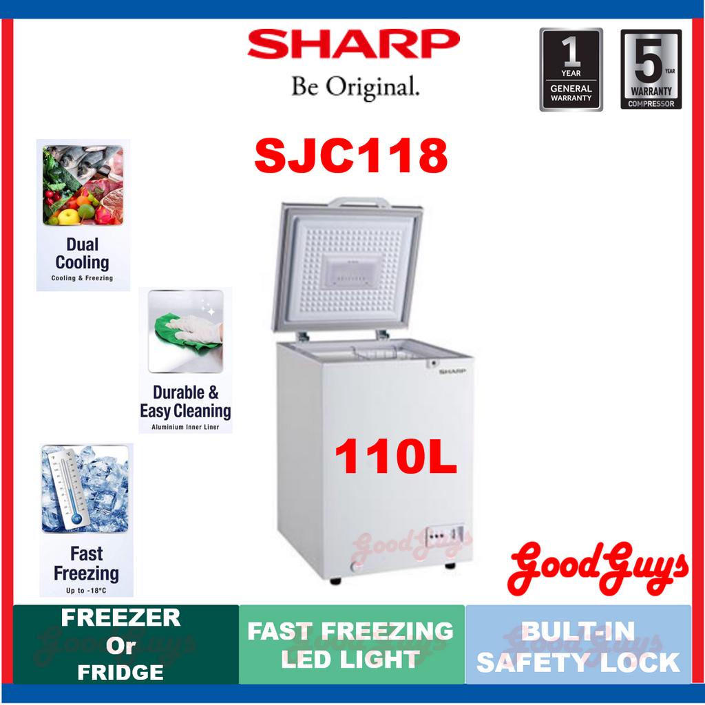 [Seller's Own Fleet] SHARP SJC118 110L R600A CHEST FREEZER / DUAL ...