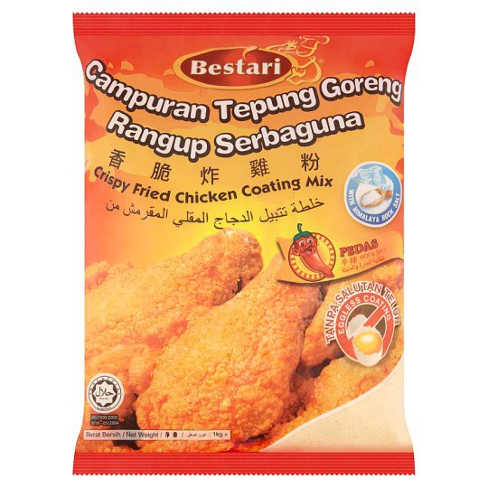 Bestari Tepung Goreng Pedas 1kg/ Bestari Crispy Fried Chicken Coating ...