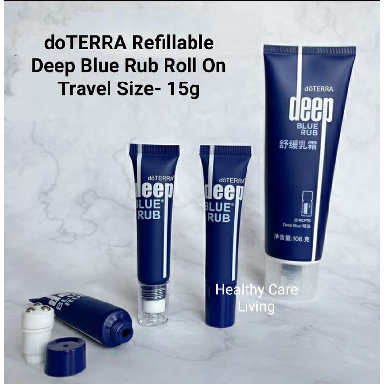 [Ready Stock] DoTERRAs Mini Empty Refillable Tube Deep Blue Rub with ...