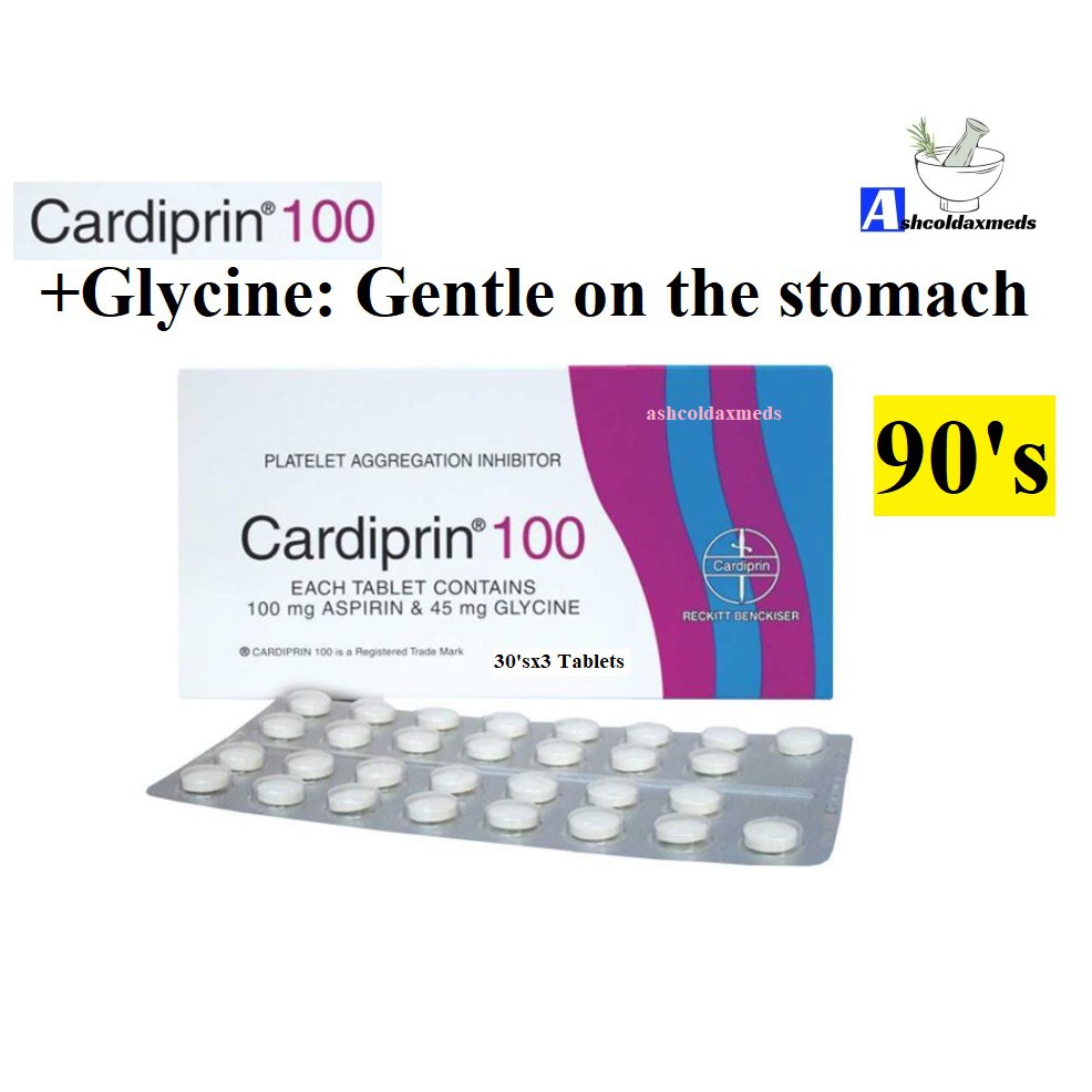 Cardiprin Aspirin 100mg 90s/Aspirin Cardio 100mg 100's/Glyprin 30's ...