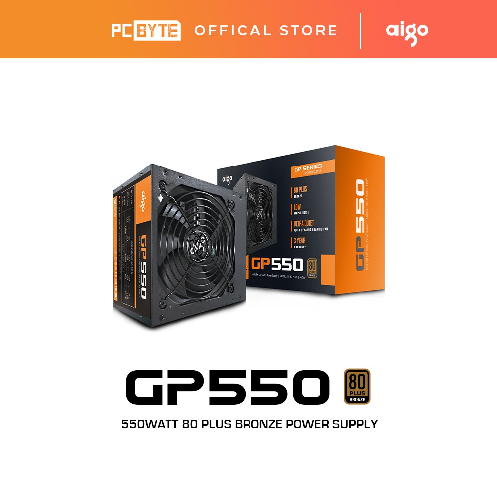 Aigo GP550 80 Plus Bronze Power Supply (550W) AIGO-GP550 | Shopee Malaysia