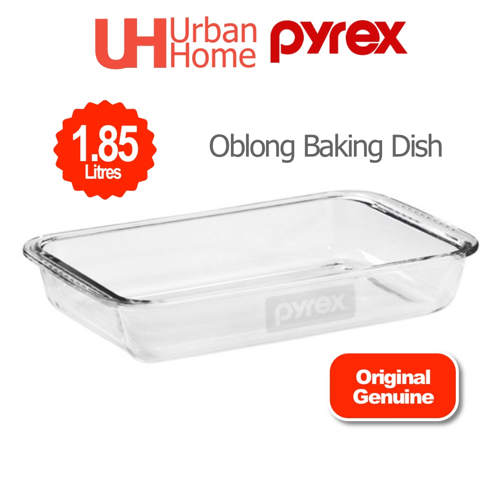 Pyrex Oblong Baking Dish Borosilicate Glass Bakeware (1.85L) | Shopee ...