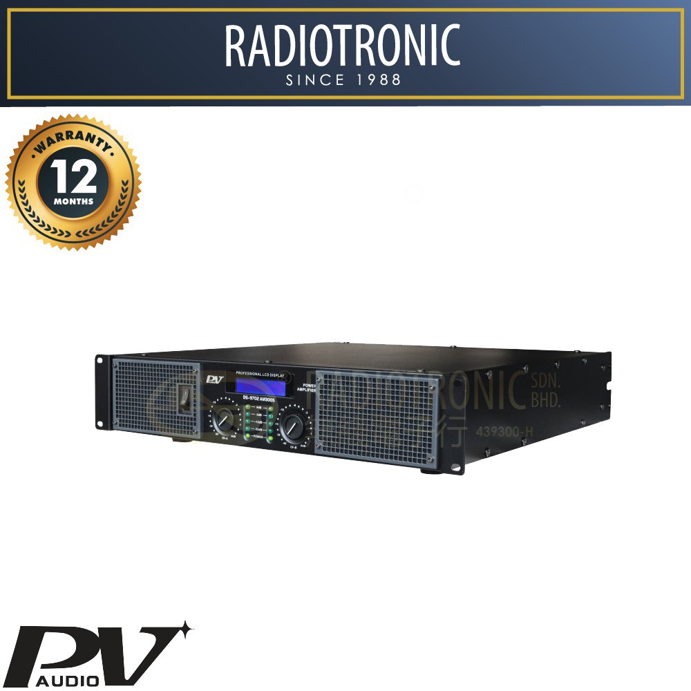 PV Audio 600W + 600W Power Amplifier (DS-9702AM3005) | Shopee Malaysia