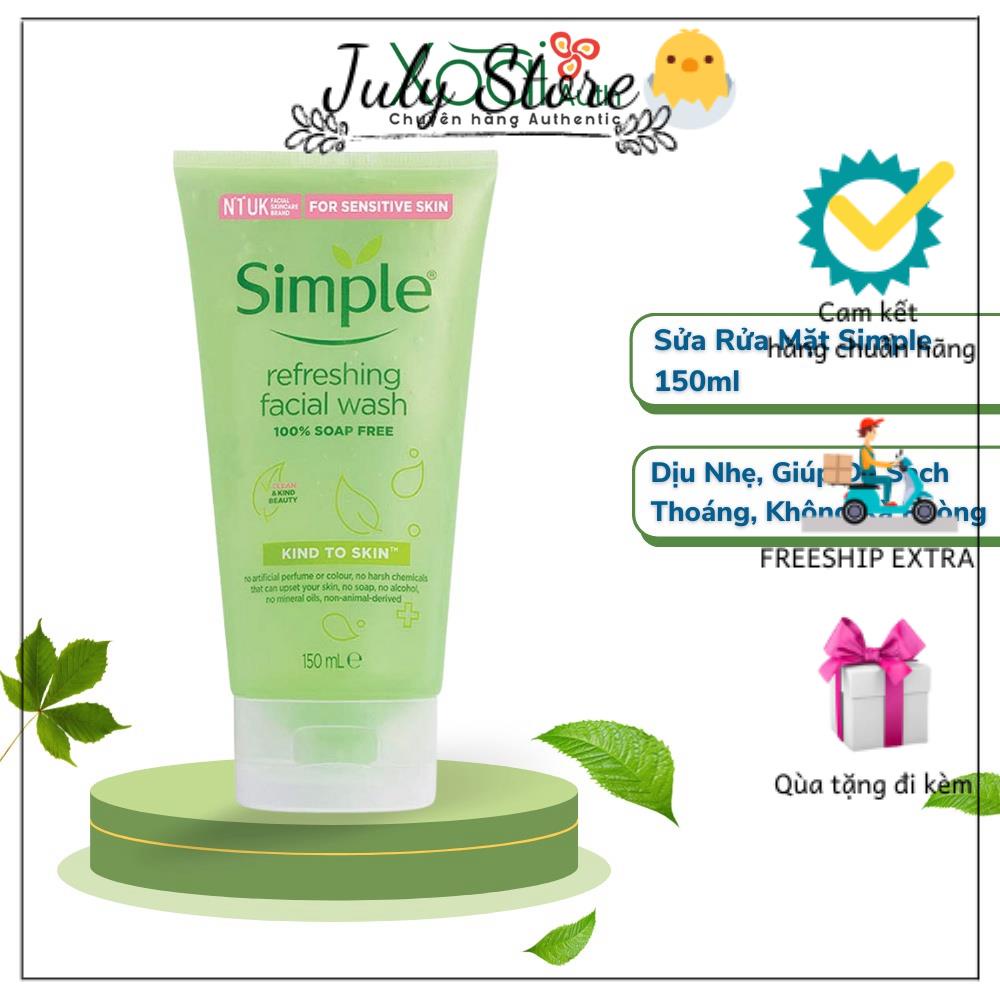 Simple Cleanser 150ml Gentle Helps Clean Skin, Free Of Soap July Store ...