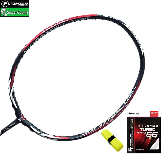 Felet TJ Power Power【Install with String】+Foc Grip Original Badminton ...
