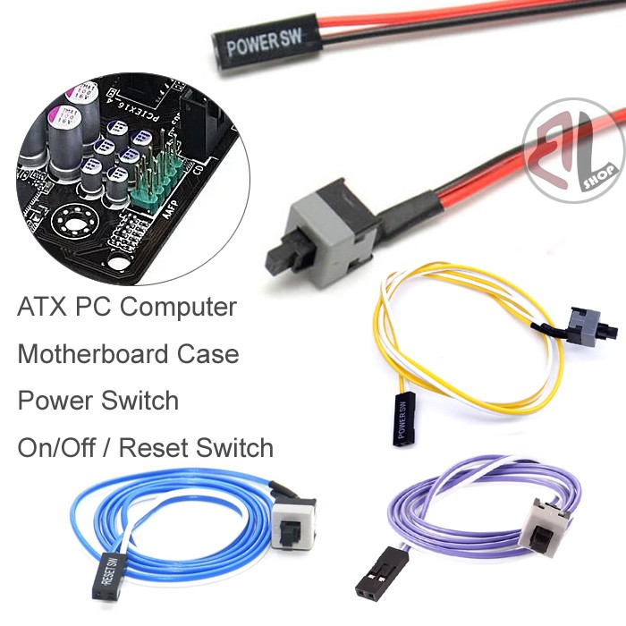 50cm / 100cm ATX PC Computer Motherboard Case Power Switch On/Off ...