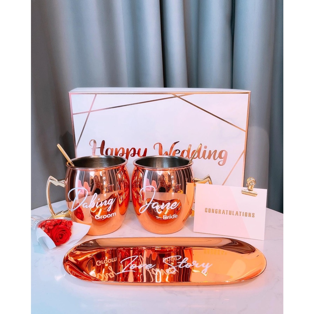[Fast] Wedding customize gift 结婚礼物 custom Name Wedding gifts Hadiah ...