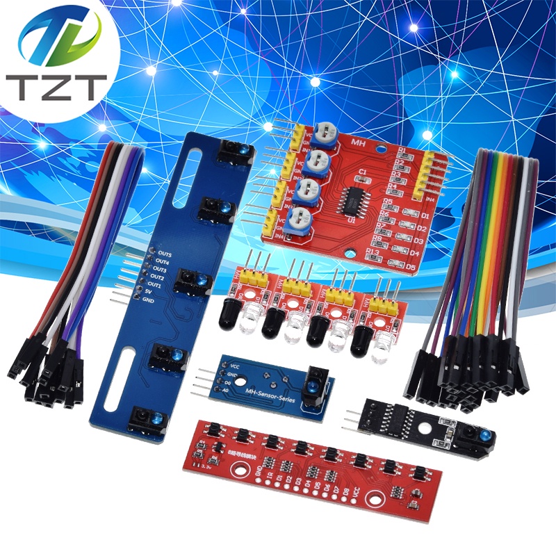 1 4 5 8 Channel TCRT5000 IR Photoelectric Switch Barrier Line Track ...