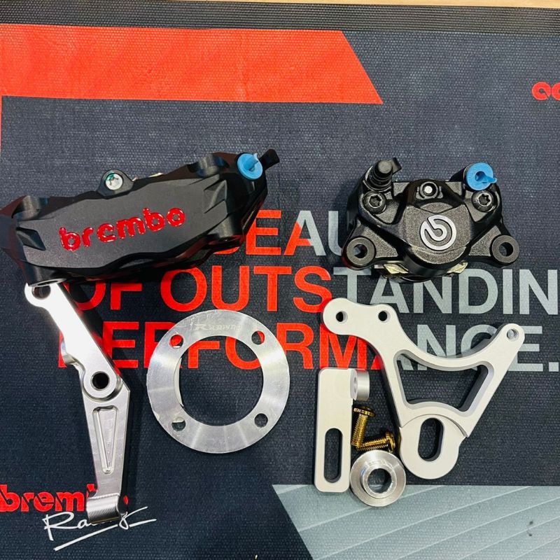 Original Brembo M3 K50 P34 2Pot 4Pot Hitam Black Front Rear Depan ...