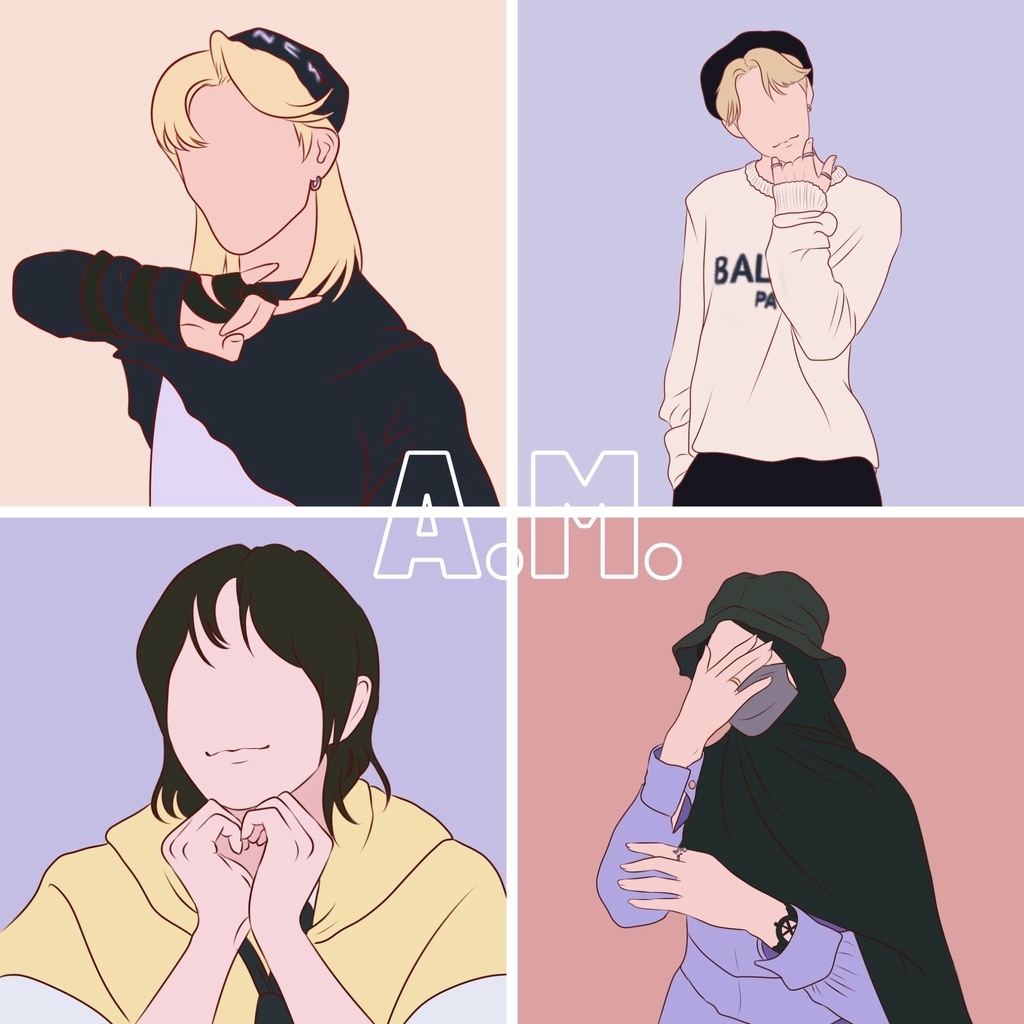 Digital Art Portrait Faceless Aesthetic | Kpop Idol Portrait ...
