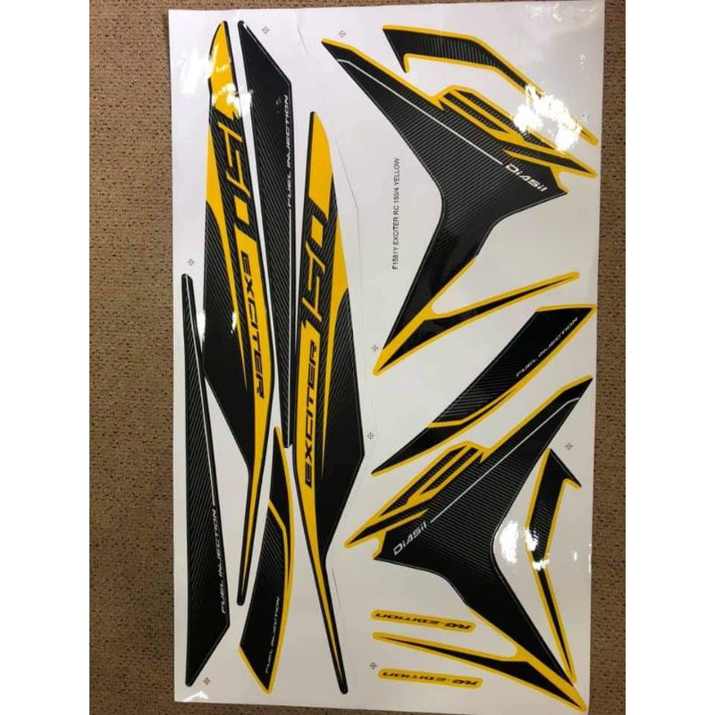 Sticker BodySet / Stripe Coverset Y15 V1 V2 Rc kuning Moritaka Yamaha ...
