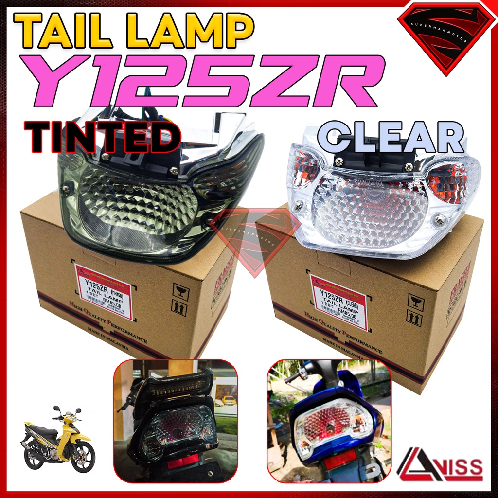 TAIL LAMP VISS / YAMAHA Y125ZR Y125 ZR 125ZR CLEAR / SMOKE LAMPU ...