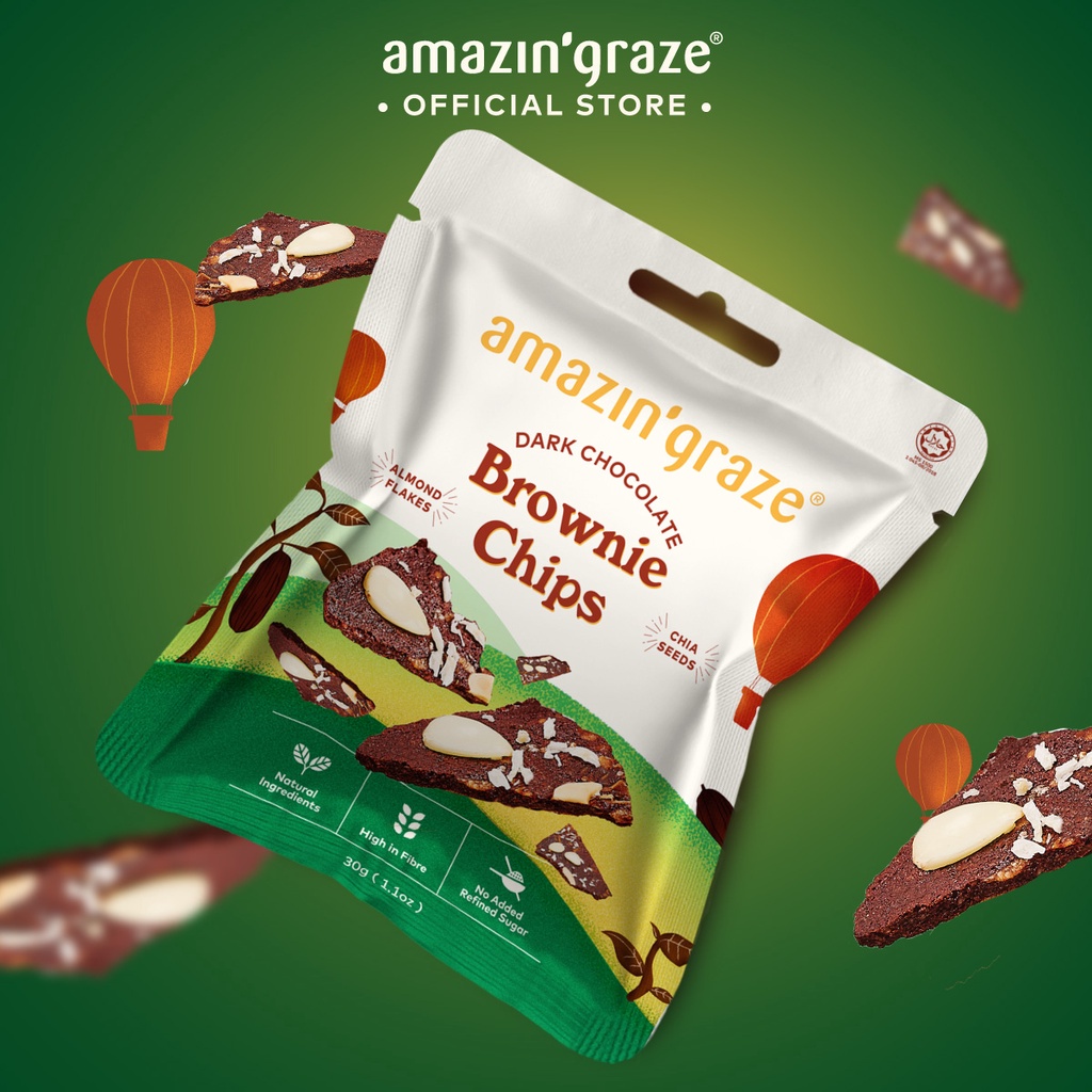 [GWP NOT FOR SALE] Amazin' Graze Mini Dark Chocolate Brownie Chips 30g ...