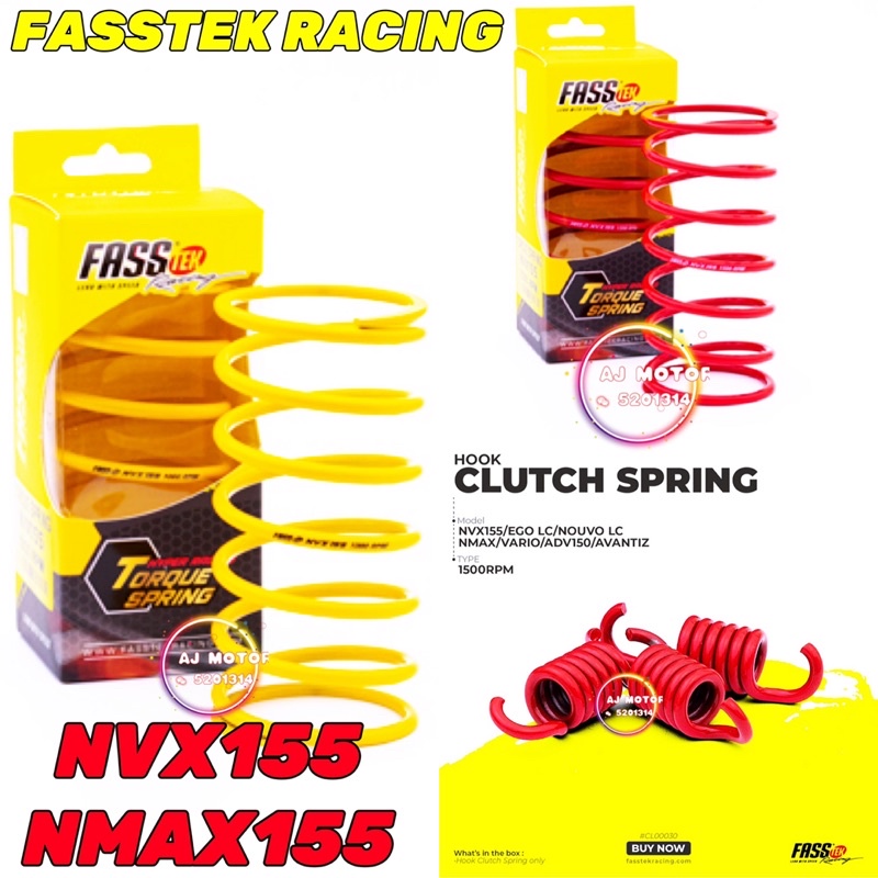 NVX155 NMAX155 V1 V2 V3 FASSTEK RACING CVT SPRING 1000RPM 1500RPM ...