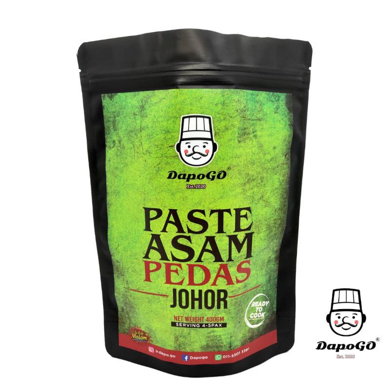 DAPOGO Paste Asam Pedas Johor (400gm) | Ready to Cook , Ready to Eat ...