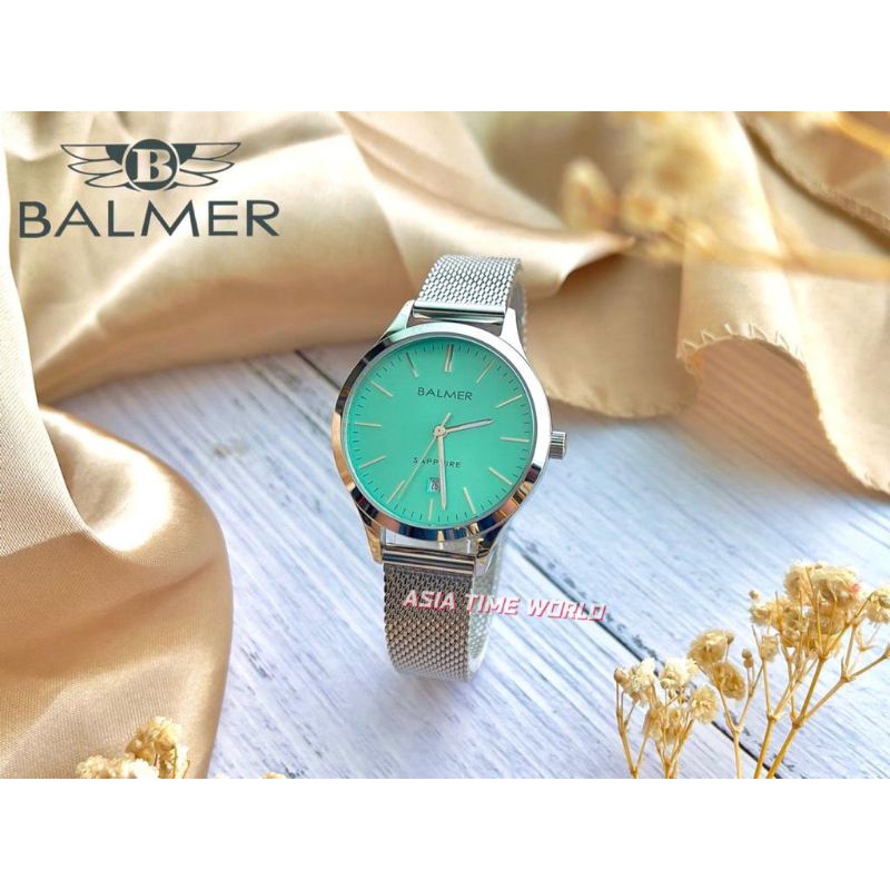 BALMER | 8148L SS-BU Elegance Sapphire Women's Watch with Mint Blue ...