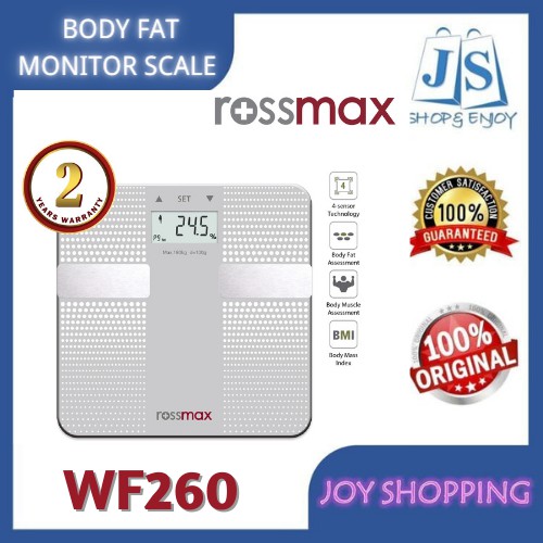 RossMax Body Fat Monitor with scale WF260 2 YEARS WARRANTY | Shopee ...