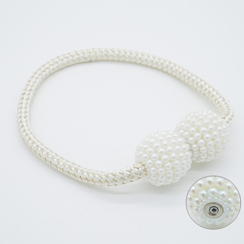 [5 COLOUR] 1 Pc Magnetic Curtain Tieback Clip Buckle Braided Ball Klip ...
