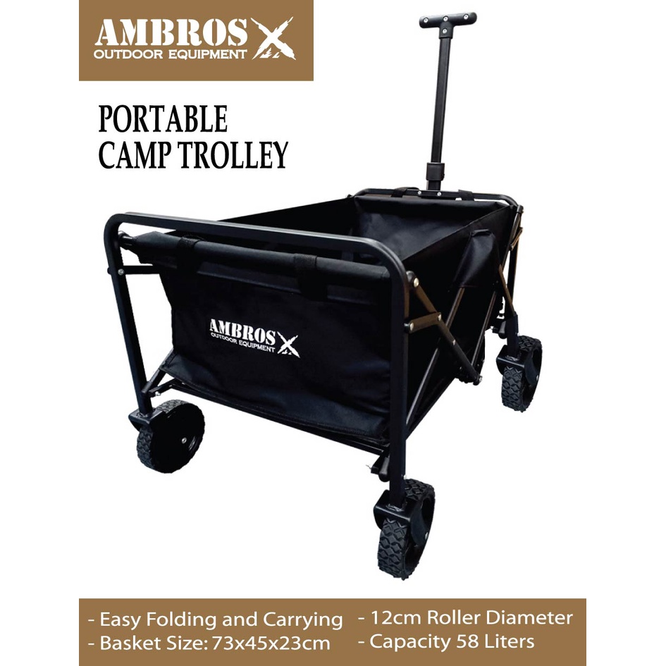 Portable Trolley Ambros X Portable Camp Trolley - Folding Utility Wagon ...