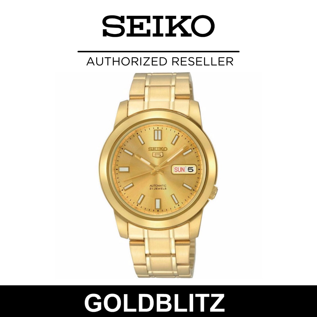 Seiko 5 Classic Automatic Gold Tone SNKK20K1 Men’s Watch | Shopee Malaysia