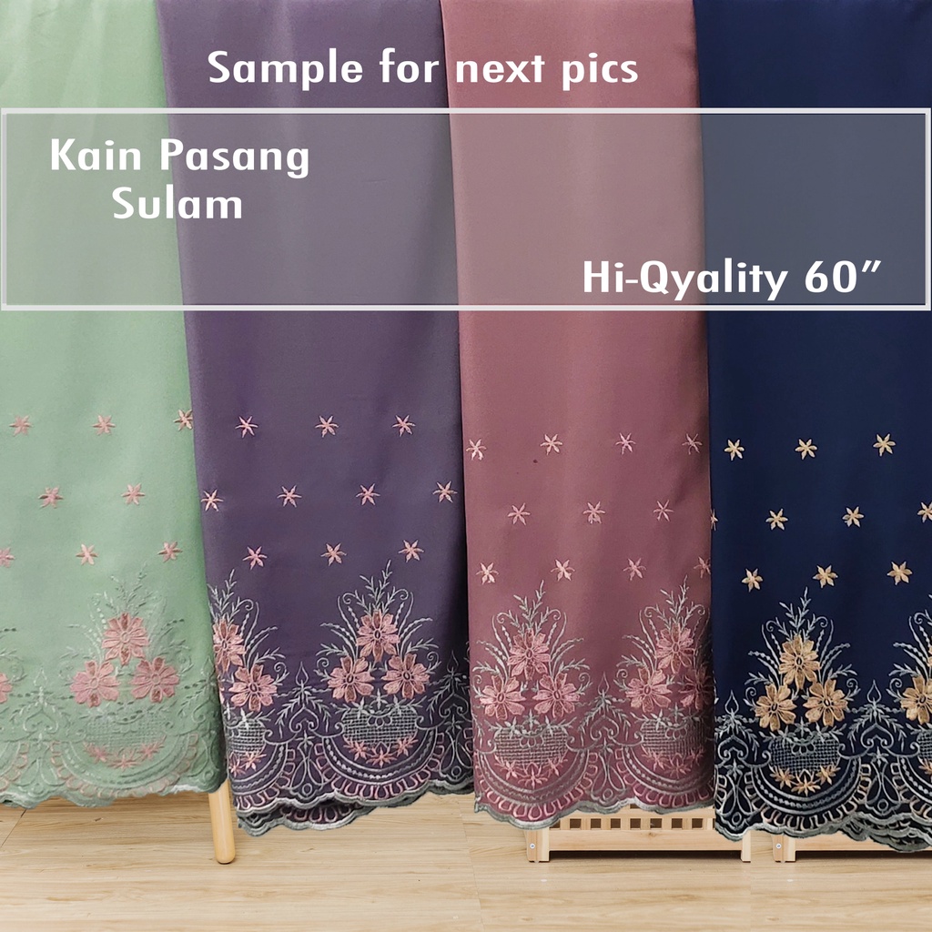 Kain Pasang Sulam Material ||SOFT COMO CREPE|| Murah, Corak Baru, SB ...