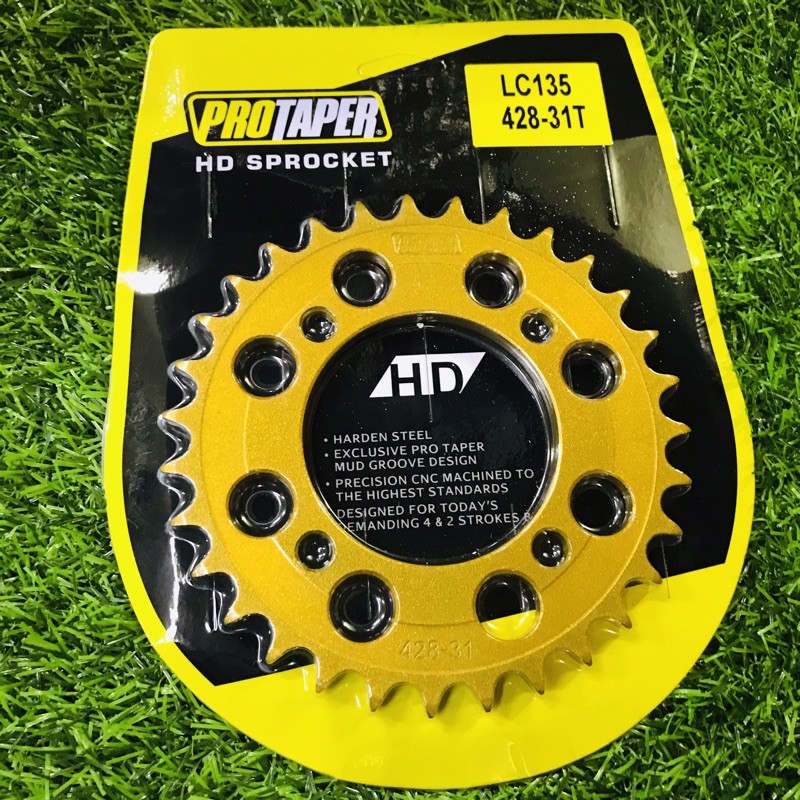 PROTAPER HD GOLD SPROCKET 428-30T / 31T / 32T / 33T / 34T / 35T / 38T FOR LC135 & RXZ | Shopee ...