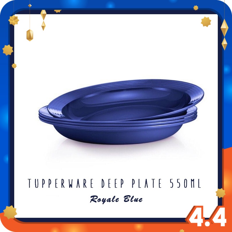 TUPPERWARE | Limited Edition Microwaveable Royale Blue Deep Plate 550ml ...