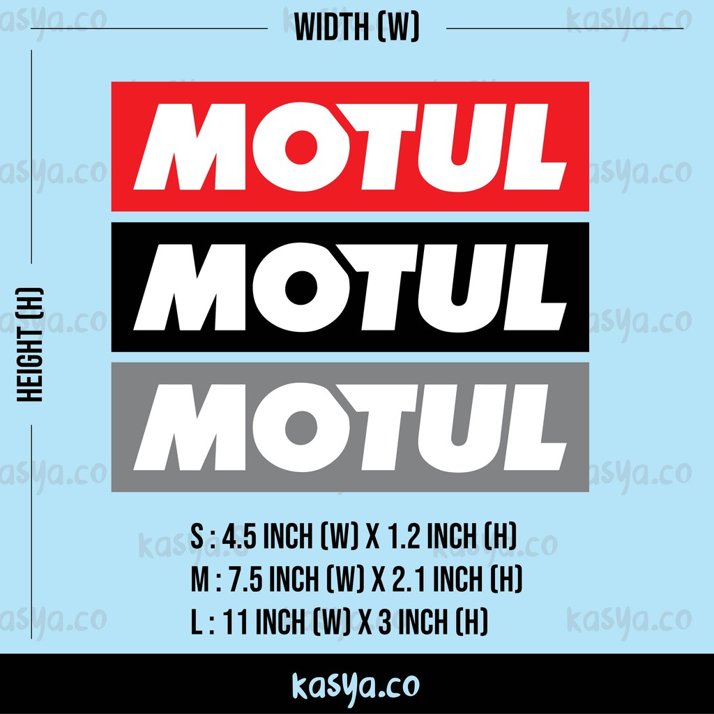 MOTUL LOGO vinyl sticker cutting | Shopee Malaysia