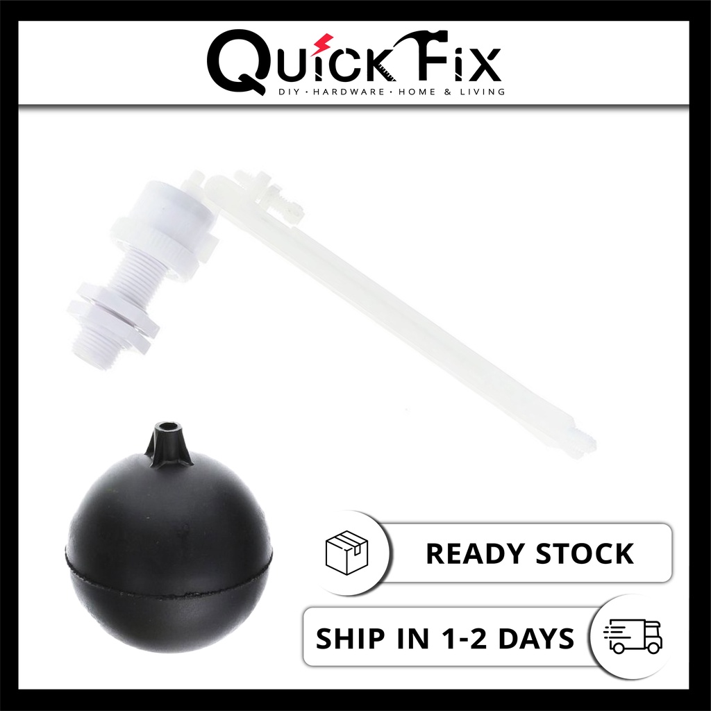 QuickFix Toilet PVC Float Valve 9'' & Ball 1/2'' Pelampung Bola Tangki ...