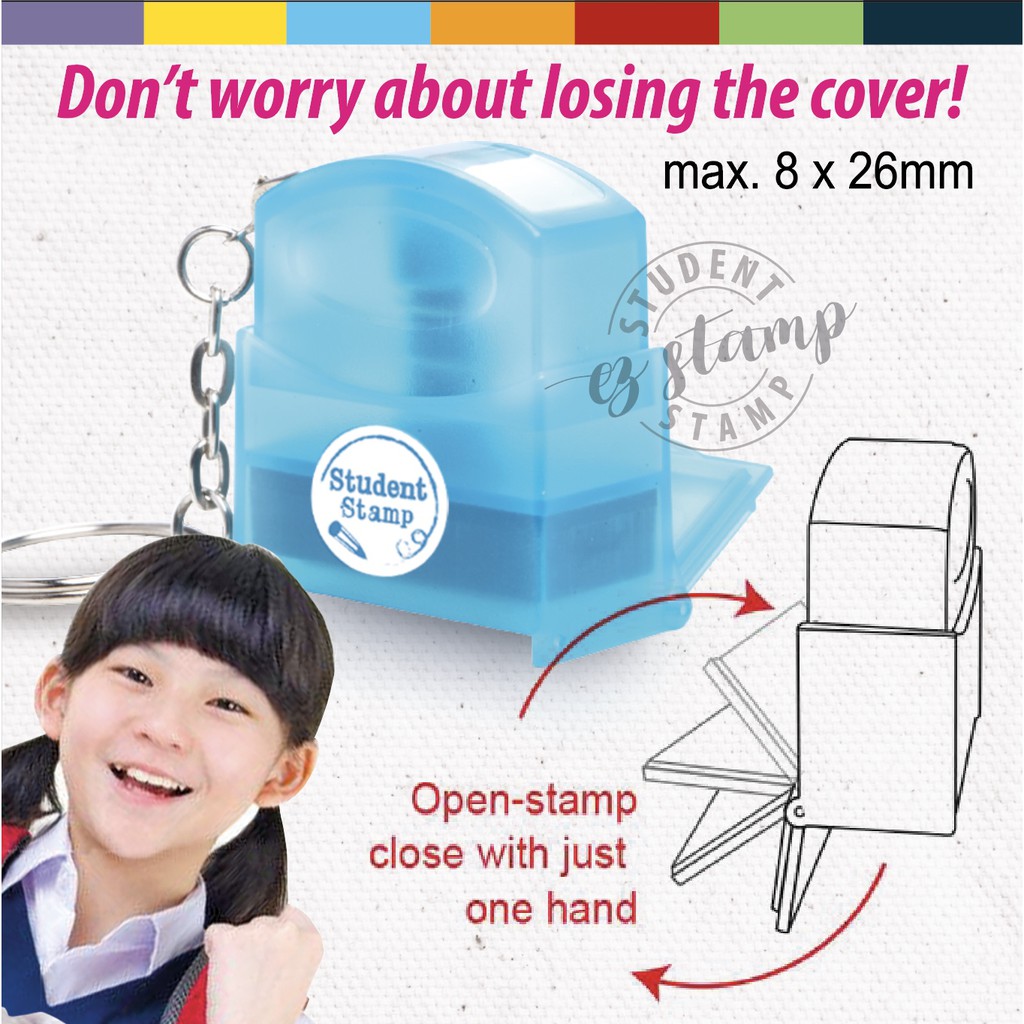 Cop Nama STUDENT STAMP model-AK-SS with Keychain (Pre-inked Stamp ...