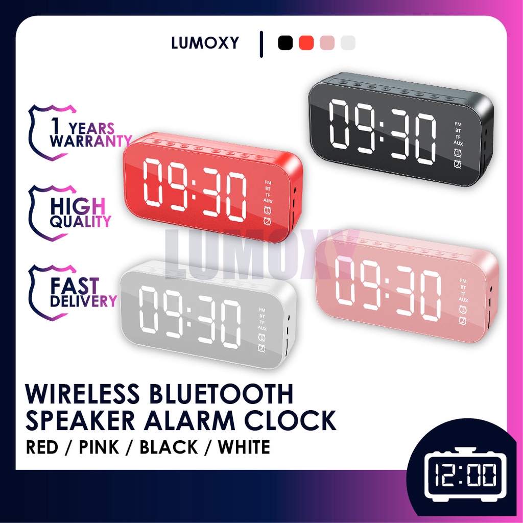 LMY_ Wireless Bluetooth Speaker Alarm Clock USB Portable Music Player ...