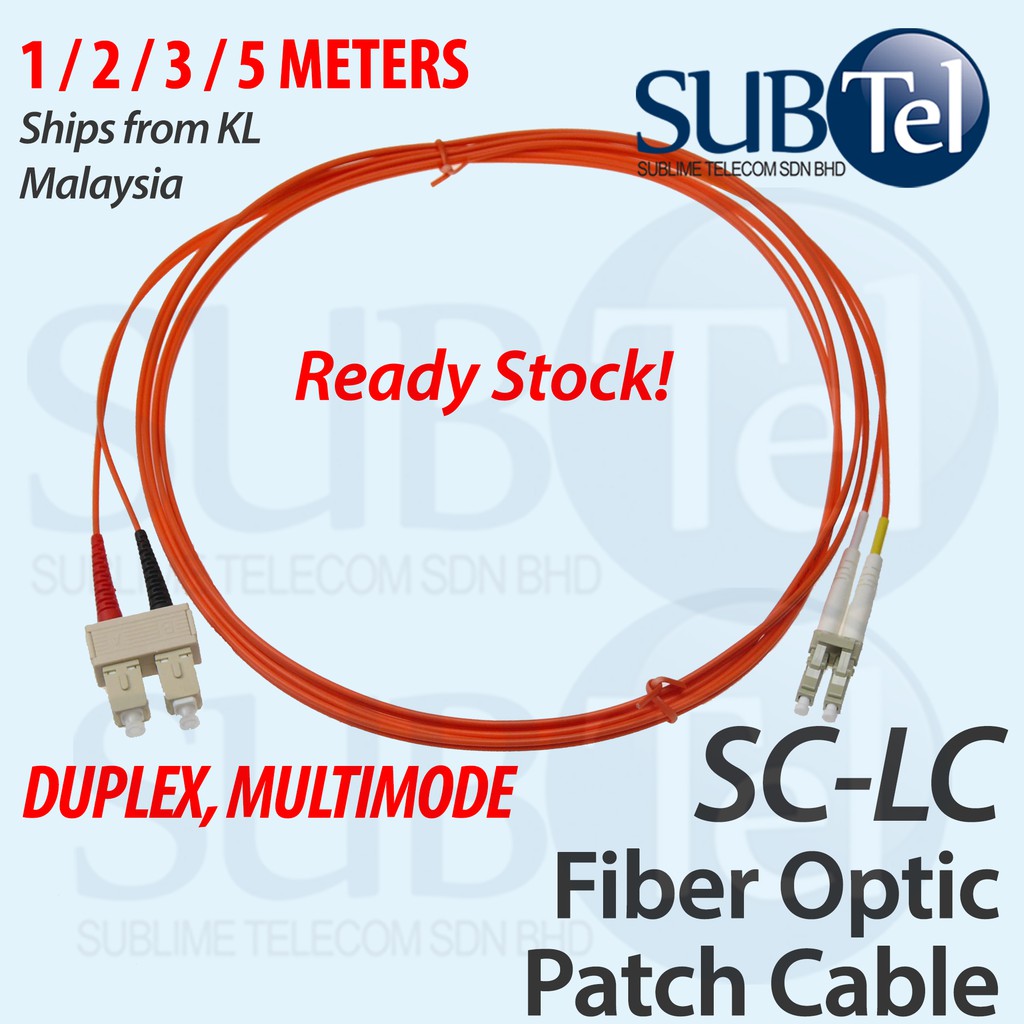 SC-LC Multi Mode OM2 Duplex Fiber Optic Patch Cord Cable For LAN SFP ...