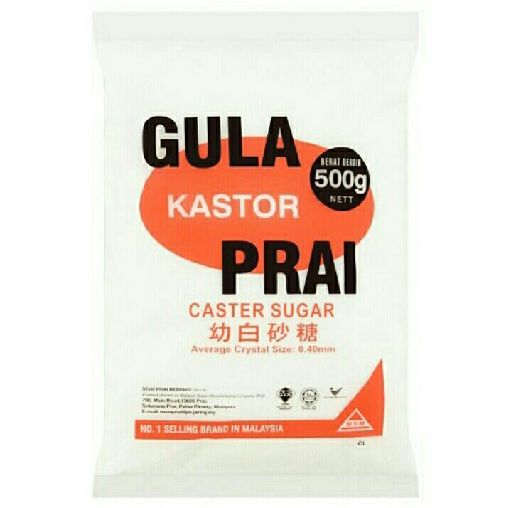 Gula kastor prai caster sugar 500g (ADD ON BUBBLE) | Shopee Malaysia