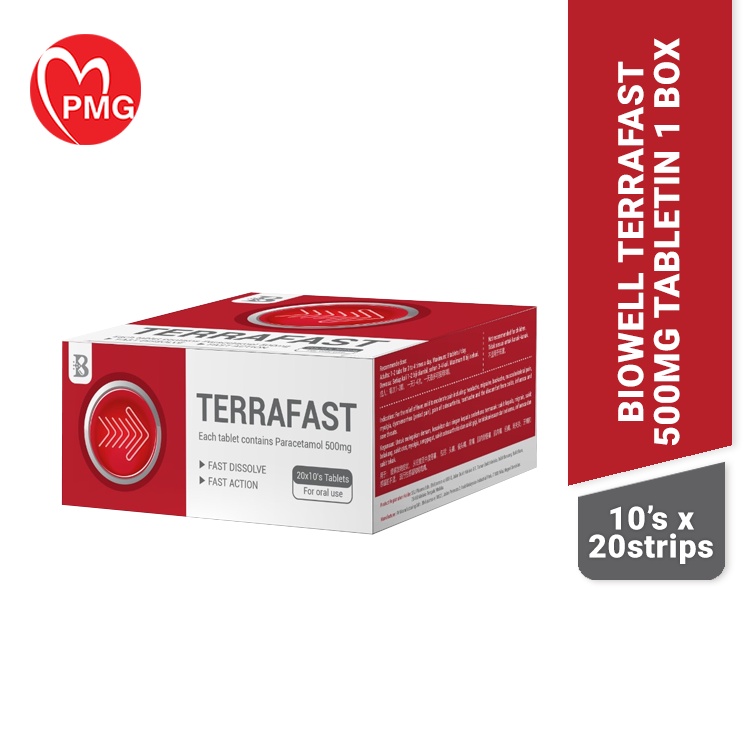 [BIOWELL] Terrafast 500mg Tablet 10's x 20 Strip in Box (panadol ...