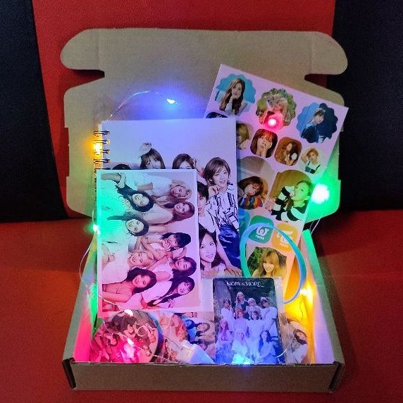 Kpop set gift Box surprise Twice more and more add on led lights ( free ...