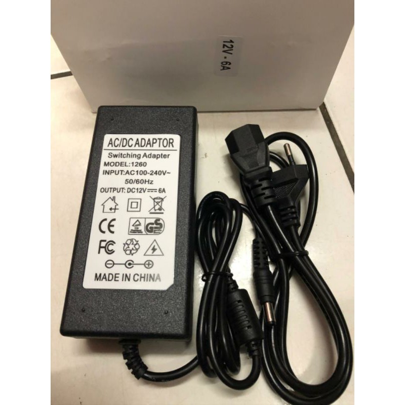 Dc adapter 12v 6a ac input 100-240v | Shopee Malaysia