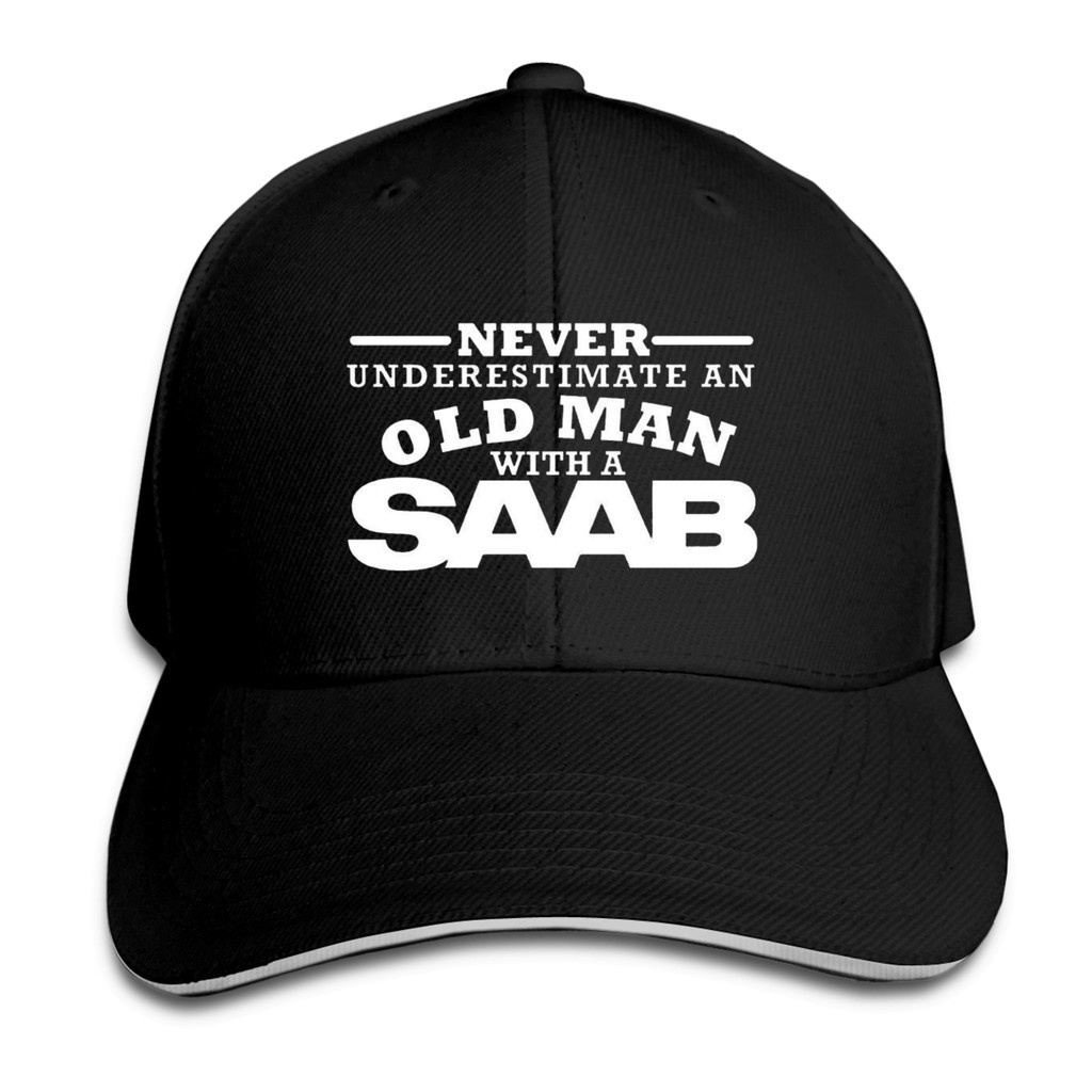 Baseball Cap Never Underestimate an Old Man with A Saab Men's Fashion ...