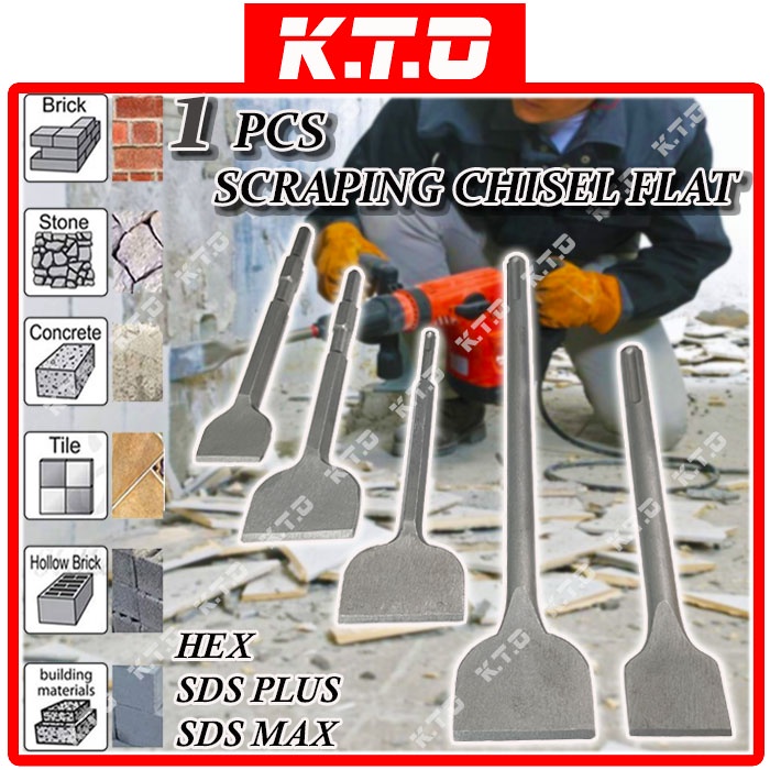 Chisel Bit For Electric Demolition Hammer Hacker Bit Breaking Concrete ...