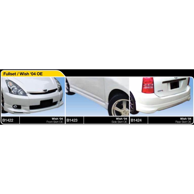 Toyota wish 2003 2004 2005 2006 ZNE10 Legend oem bodykit body kit front ...