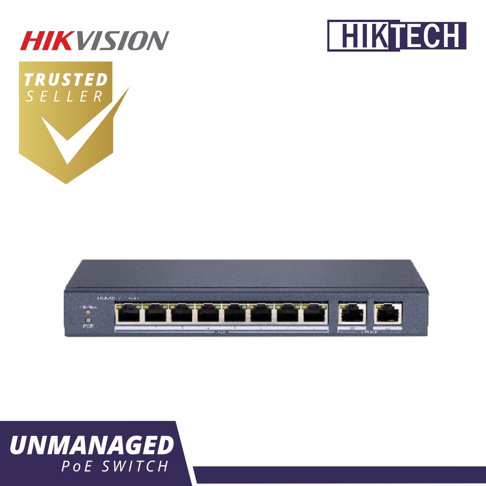 Hikvision DS-3E0310P-E/M 8-Port Unmanaged PoE Switch Up to 300 m long ...
