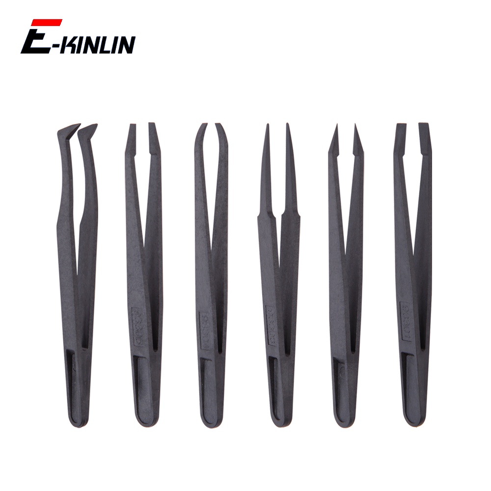 E-Kinlin Anti-static Carbon fiber Electronic Kit Plastic Forceps Repair ...