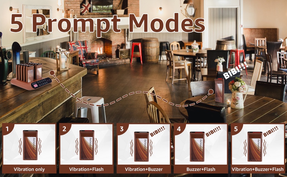 [Custom Logo] Retekess T116A Wireless Restaurant Pager Order Calling ...