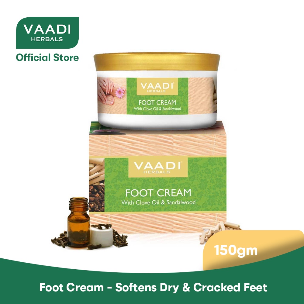 VAADI HERBALS Foot Cream With Clove & Sandal Oil For Damage To Repair ...