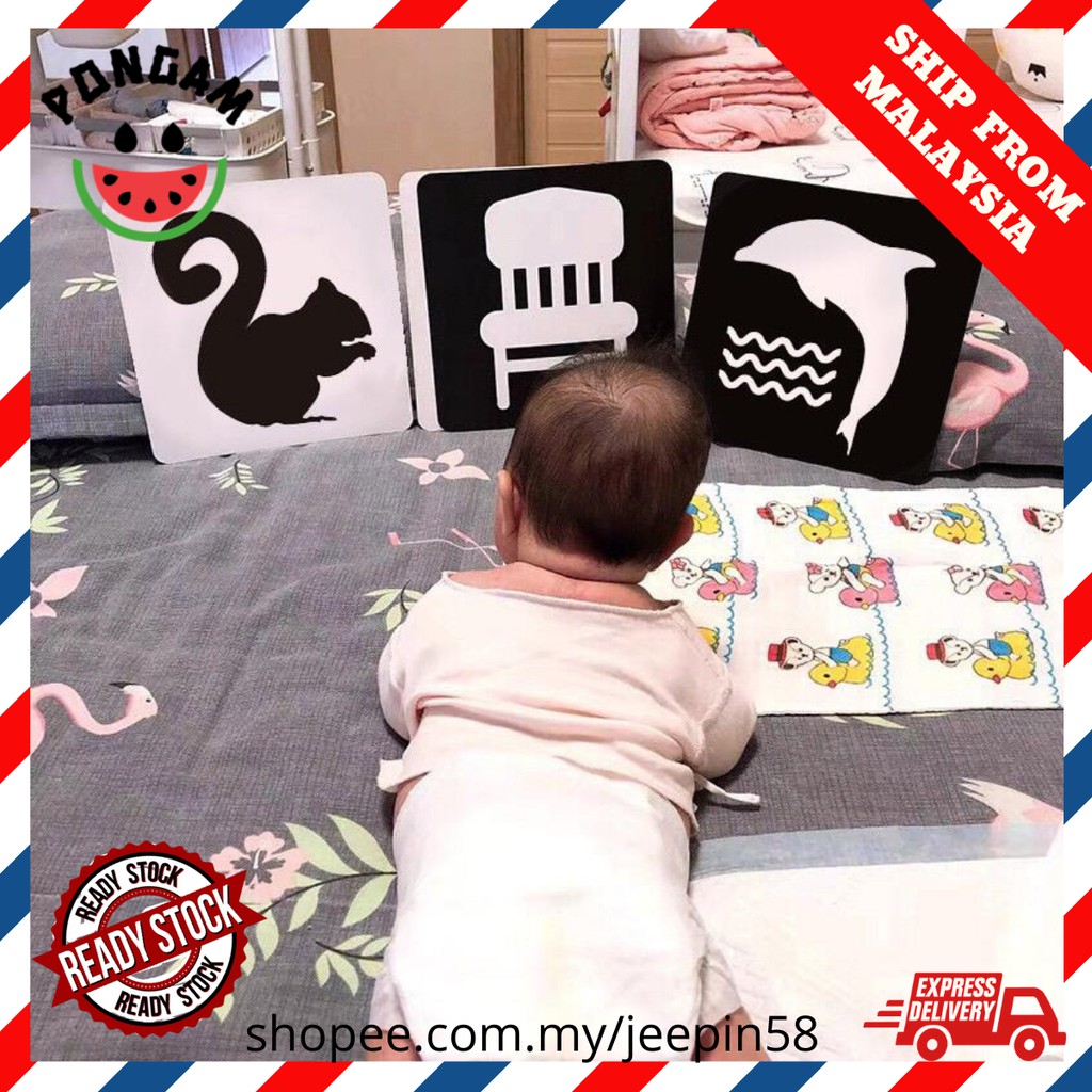 🌸HOT ITEM🌸Montessori Baby Flash Card Baby Sensory Cards High Contrast ...