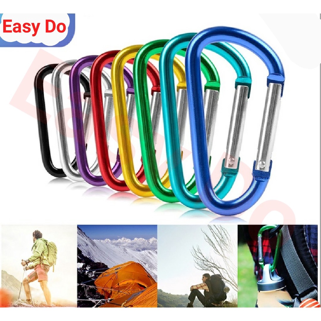 Climbing Aluminum Alloy Buckle Carabiner D-Ring Hook Clip Snap Key ...