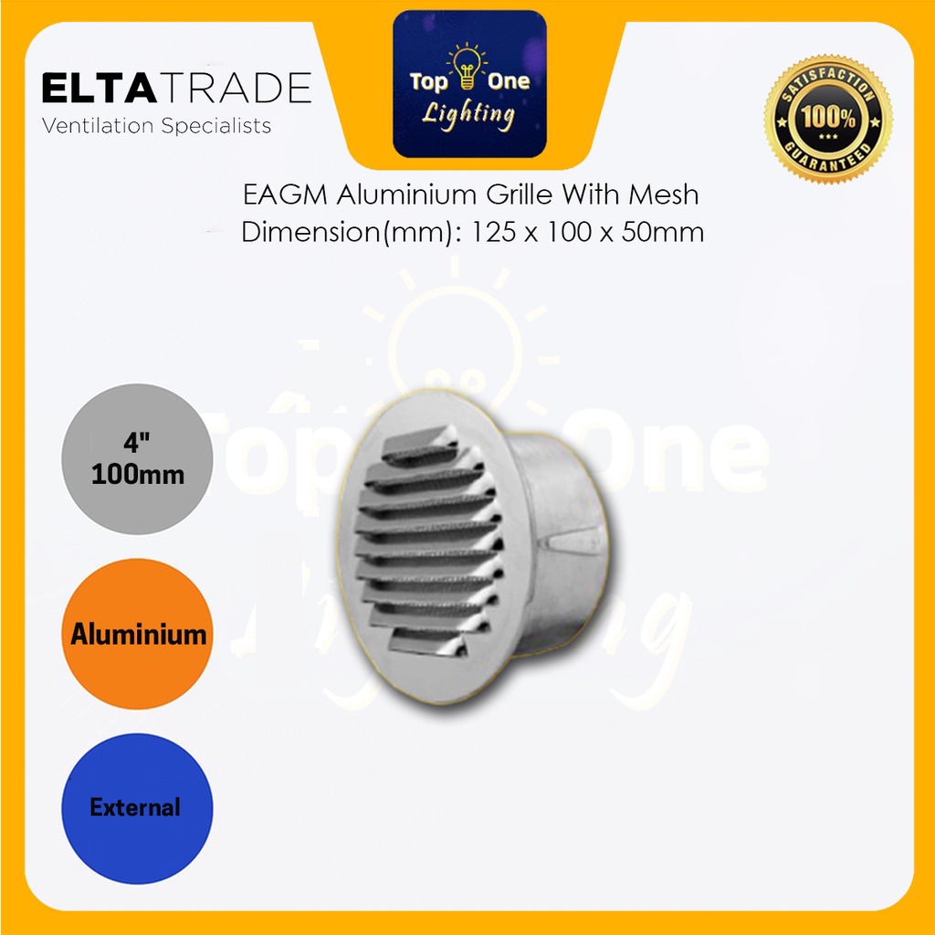 ELTA TRADE - EAGM 4" 5" 6" 8" (External Aluminium Grille With Mesh ...