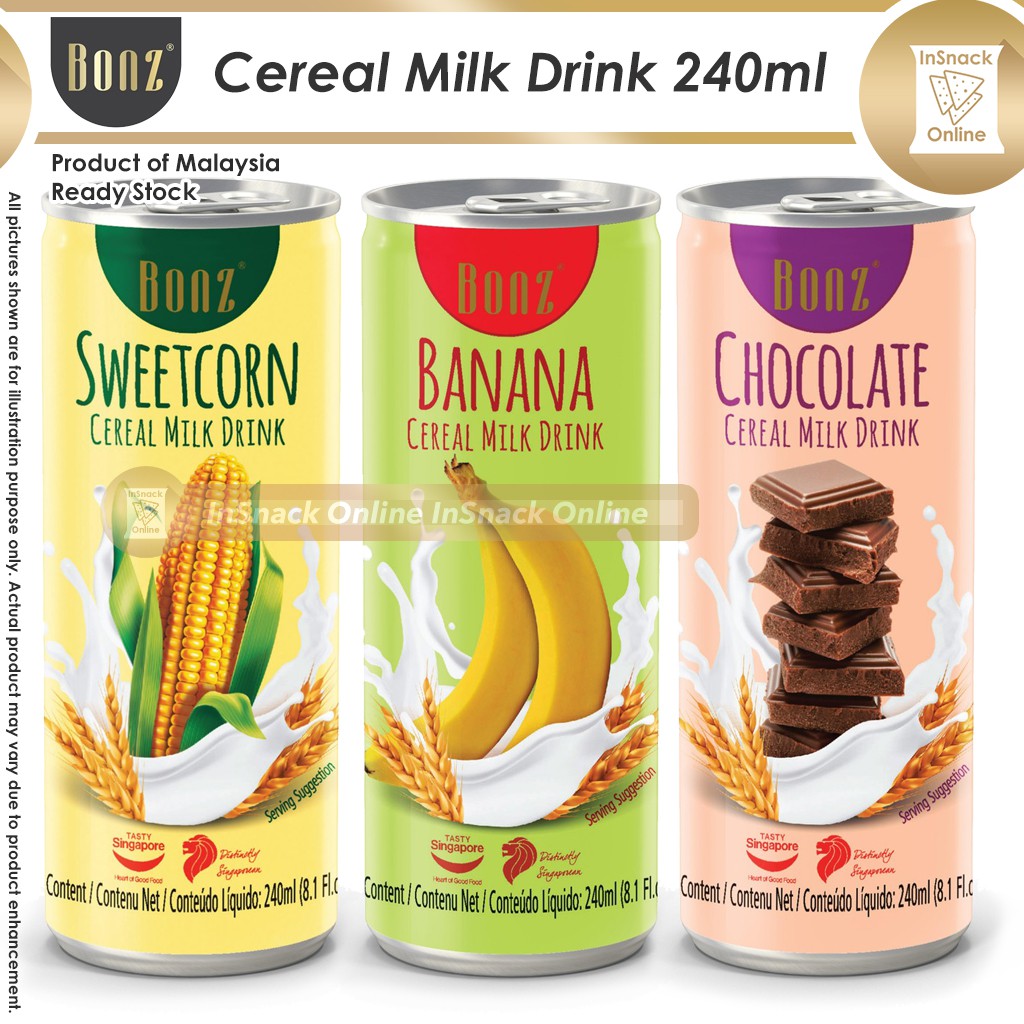 Bonz Cereal Milk 240ml Buatan Malaysia | Shopee Malaysia