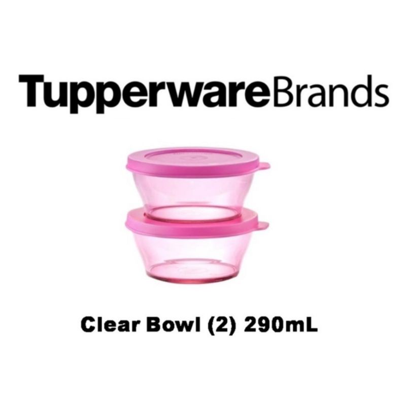 (1set 2pcs) Tupperware Clear Bowl 290ml | Shopee Malaysia