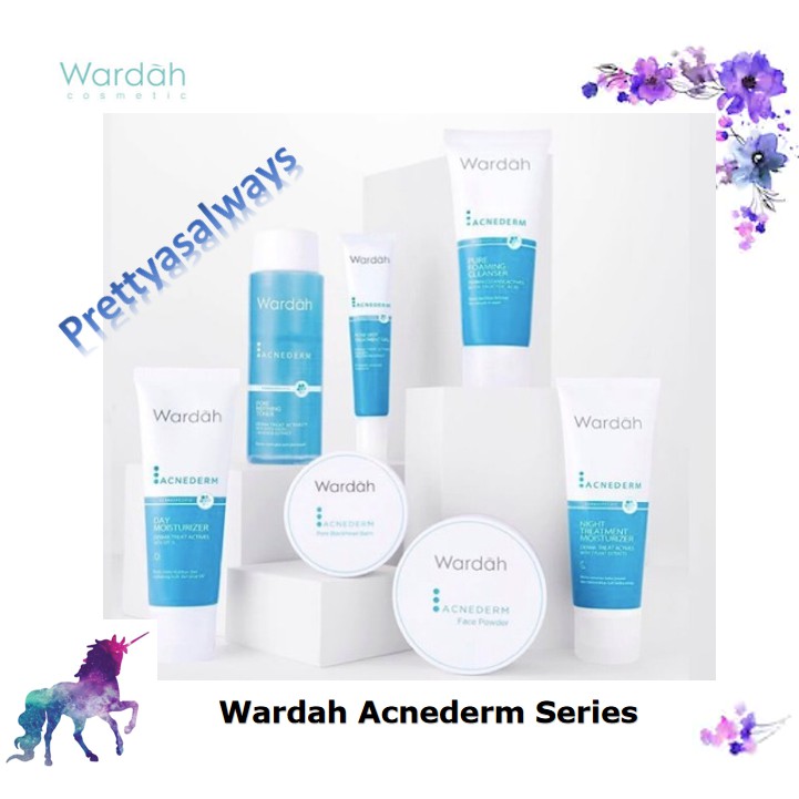 Wardah Acnederm Set/ Acnederm Day Moisturizer/ Wardah Acnederm Night ...